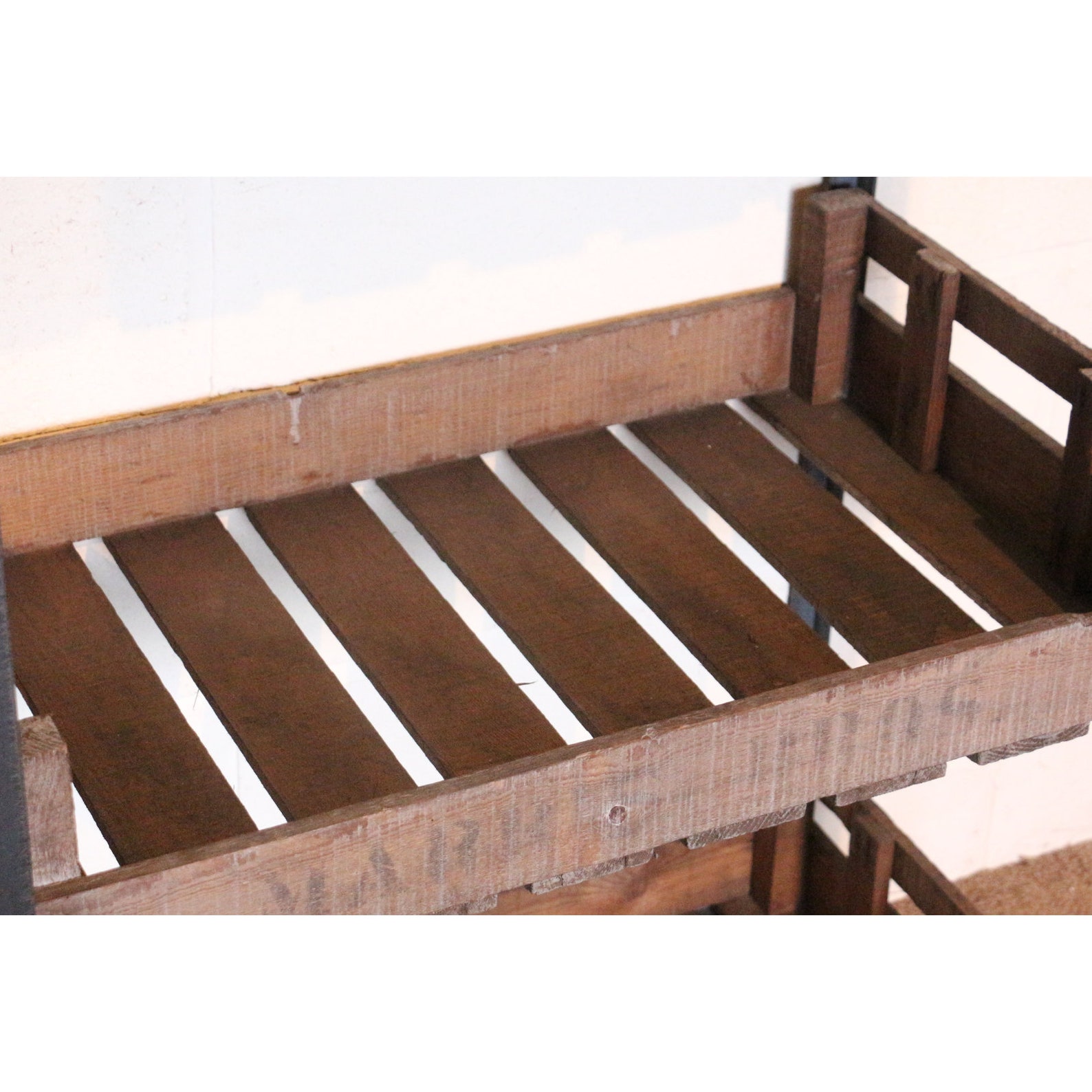 A Large Vintage Rustic Bakers Rack, Shop Display Stand, Storage Rack ...
