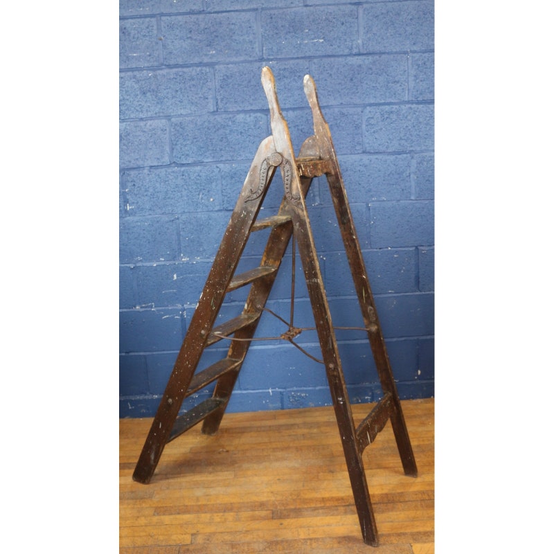 Antique Wood Ladder - Etsy