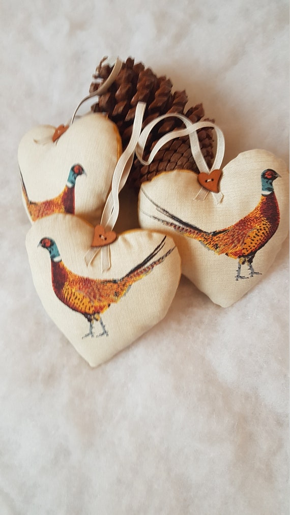 Pheasant Heart Decoration animals woodland farming | Etsy