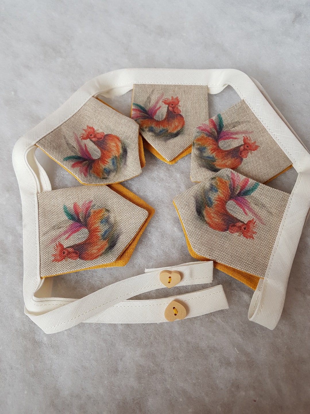 Cockerel bunting in vivid colours to brighten up any space made in ...