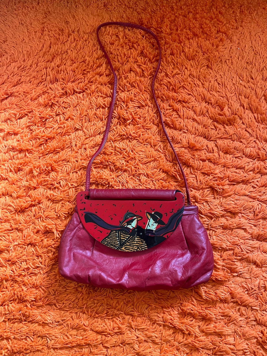 Vintage 1980s Patricia Smith Art Deco Moon Bag - Etsy
