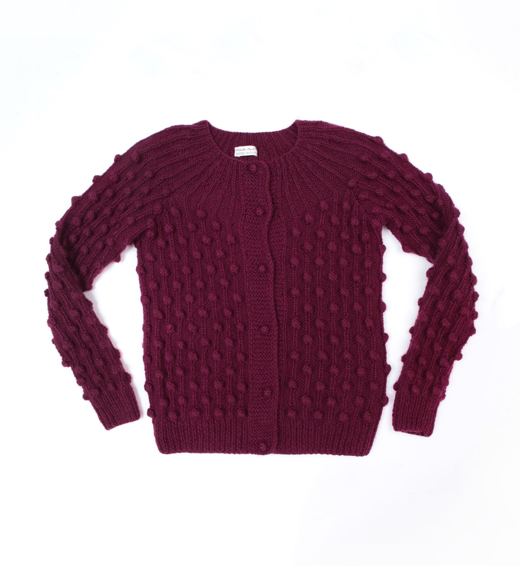 Ursula Aust & Andrea Anders, Vintage Cardigan in Plum Purple Color ...