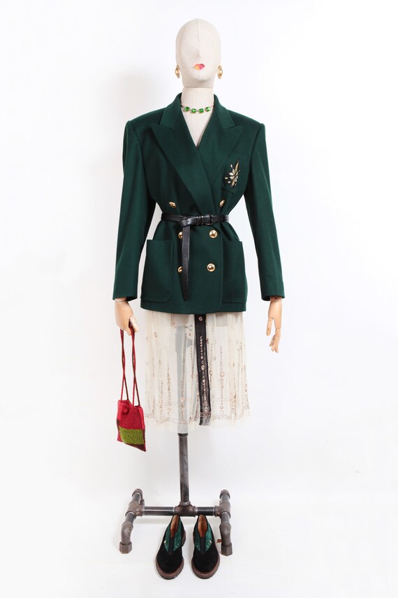 ESCADA by Margaretha Ley 80s, Iconic Fir green wool a… - Gem