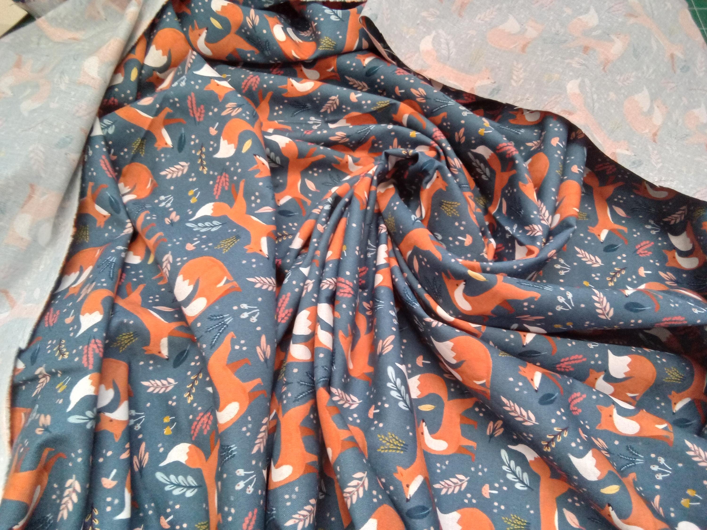 Woodland Creatures - Fox Lair - Woven Organic Cotton - BTHY - Cloud 9 ...