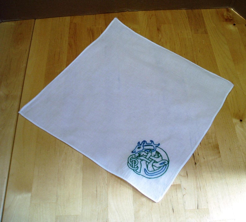 Horse Celtic Knotwork Handkerchief Organic Cambric Muslin - Etsy UK