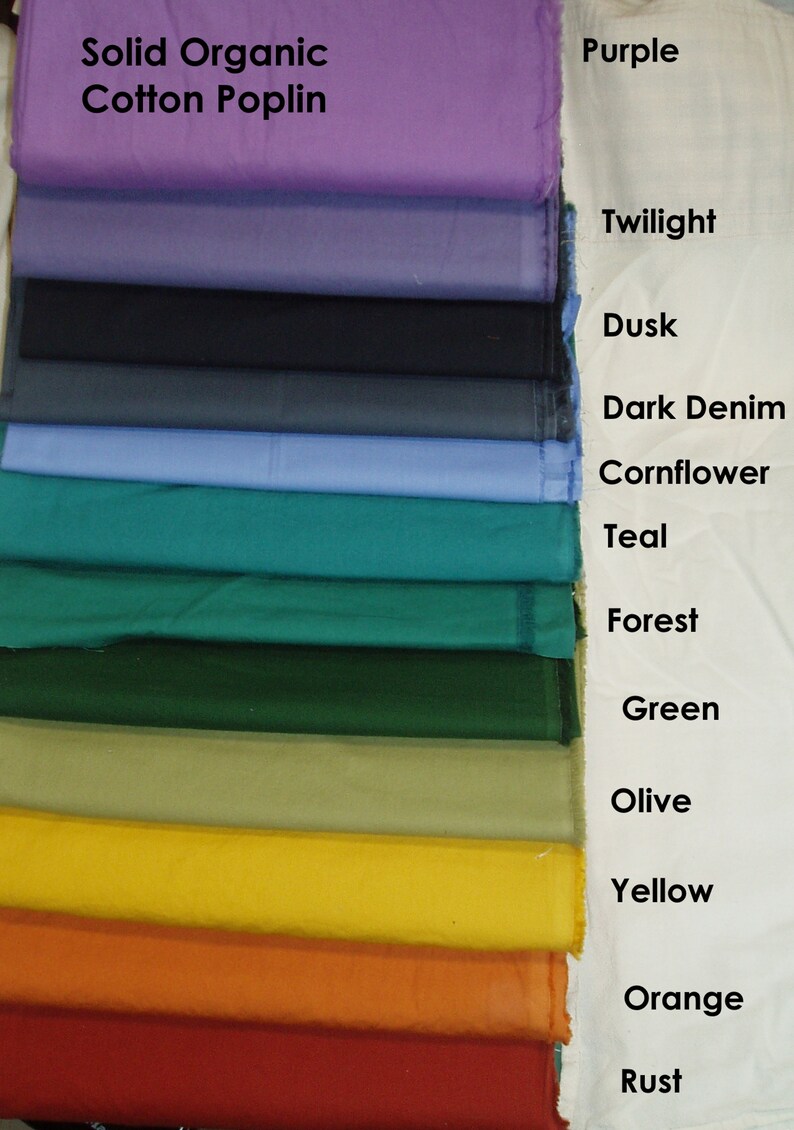 Solid Poplin Swatches Color and Texture and Weight Samples - Etsy