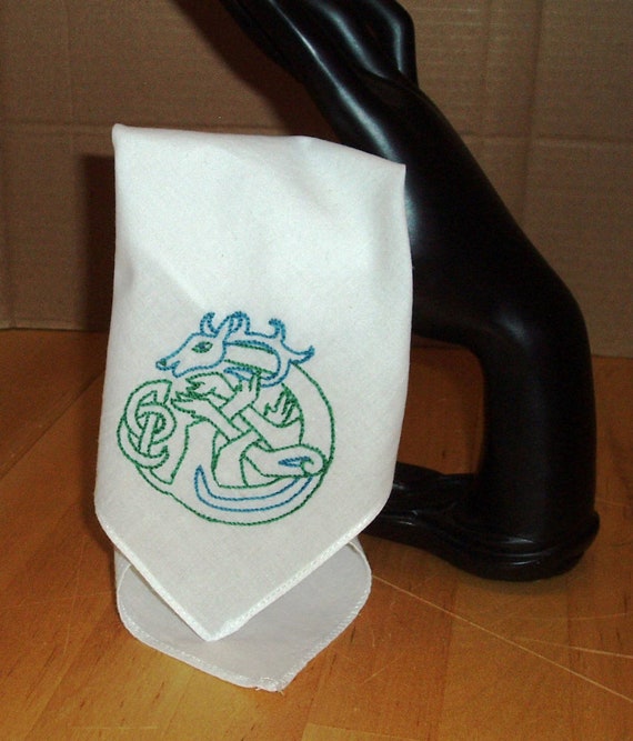 Horse Celtic Knotwork Handkerchief Organic Cambric Muslin - Etsy