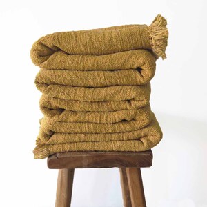 Ivory Handwoven Tassel King Throw, Bohemian Home Decor, 100% ...