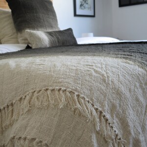 Black Ivory Olive Throw Blanket, Woven Blanket Hand Dyed, Ombre Daybed ...