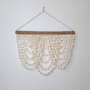 Bohemian Wall Hanging, Tapestry Hanging, Seashell Wall Decor, Coastal ...