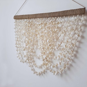 Bohemian Wall Hanging, Tapestry Hanging, Seashell Wall Decor, Coastal ...