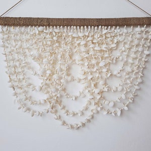 Bohemian Wall Hanging, Tapestry Hanging, Seashell Wall Decor, Coastal ...