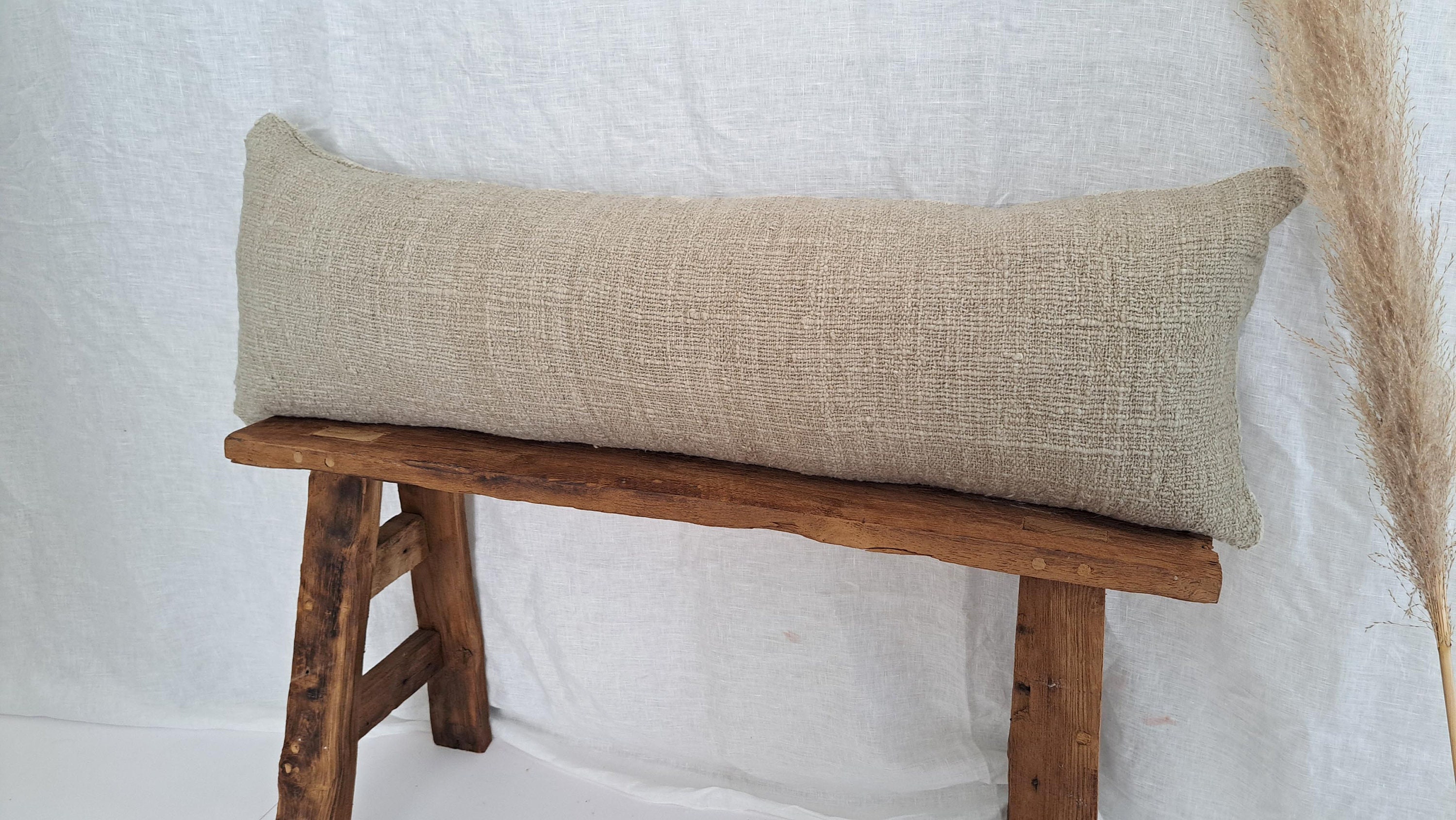 Long Lumbar Pillow, 12x36 Pillow Cover, Grey Lumbar Pillow, Extra Long ...