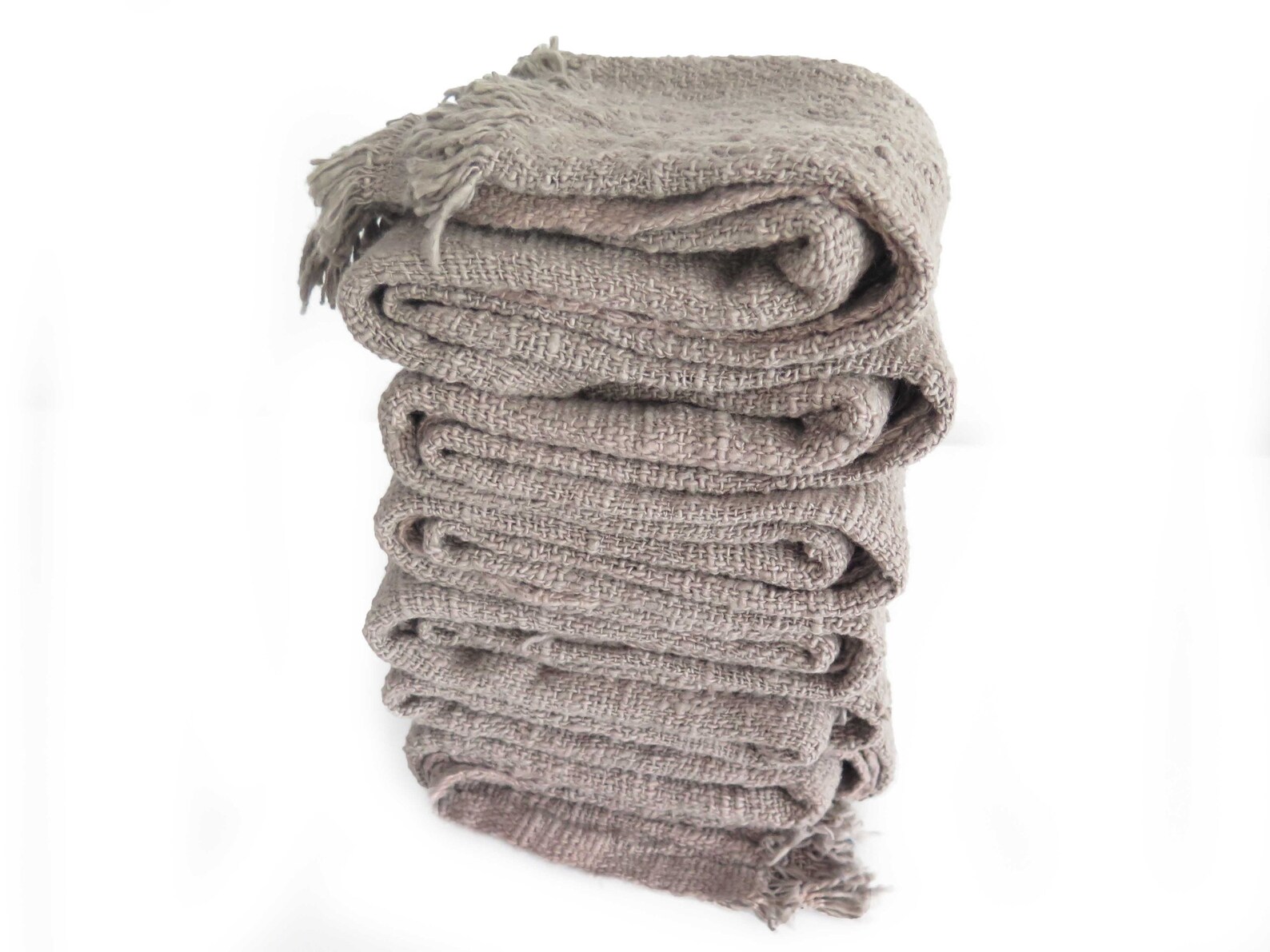 Taupe Grey King Throw Blanket Natural Organic Cotton Throw - Etsy