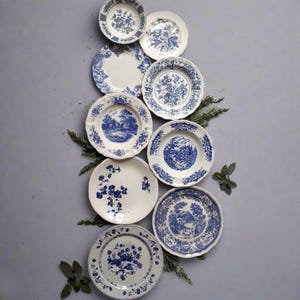 NINE Mix and Match Blue and White China Plates/dishes. Blue & White ...