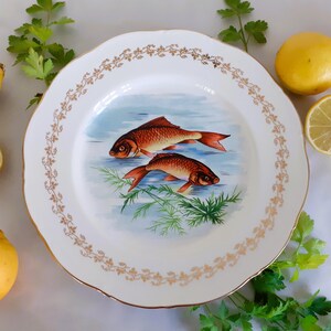 Six French, Digoin Porcelain, Fish Plates. 1960s Vintage French Fish ...