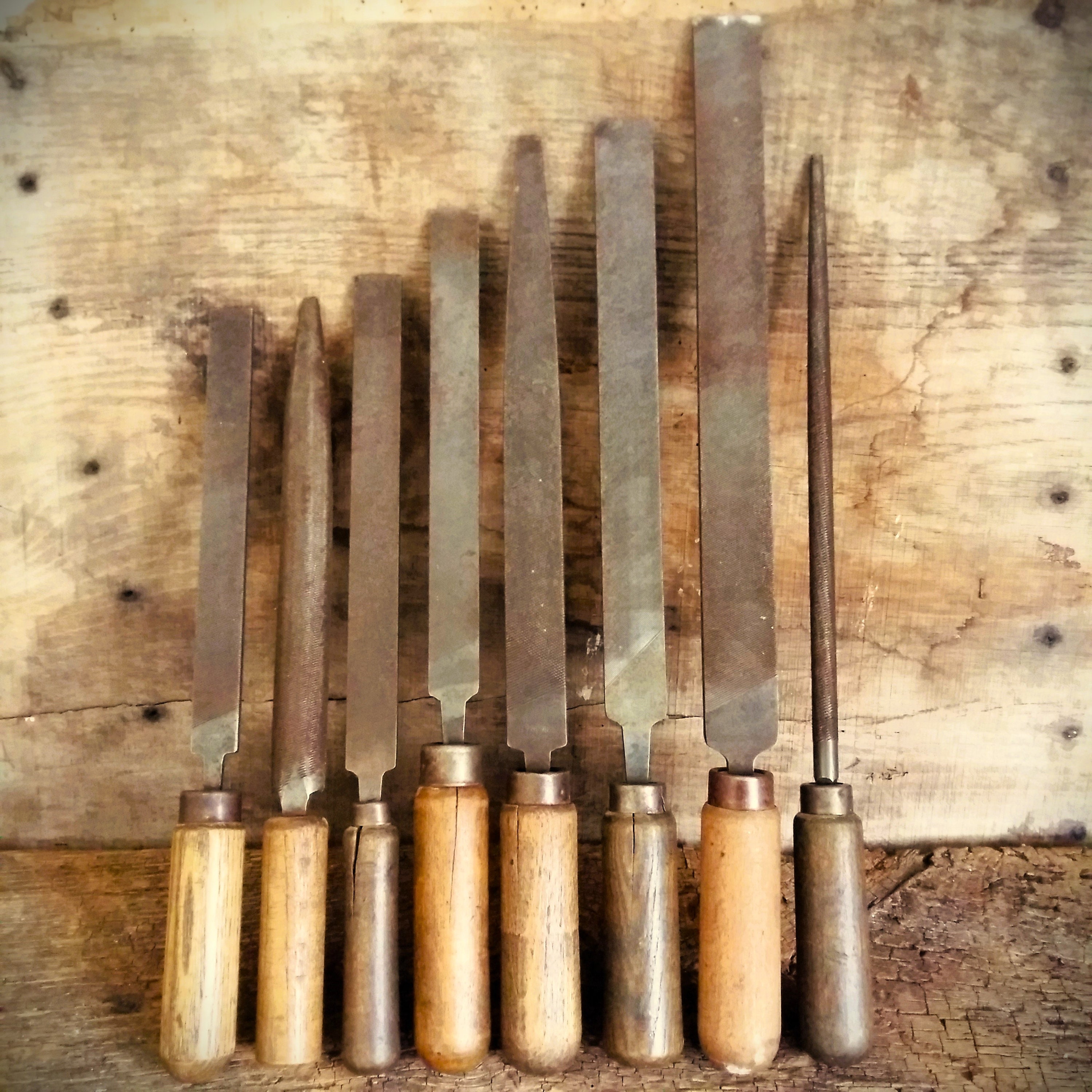 Set of EIGHT Antique/vintage Tools. Engineering Files. Industrial Tools ...