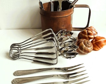 Mid Century Escargot Serving Set – 6 Japan Trays + 1 France Tray, 6 ...