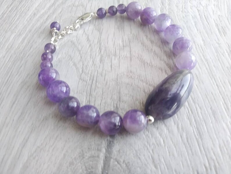 Amethyst Bracelet and Earrings February Stone Oriental - Etsy