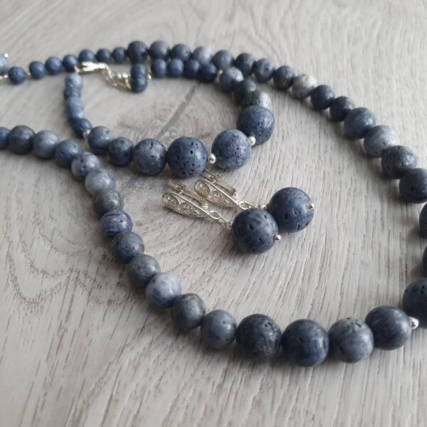 Blue Coral Jewelry - Etsy