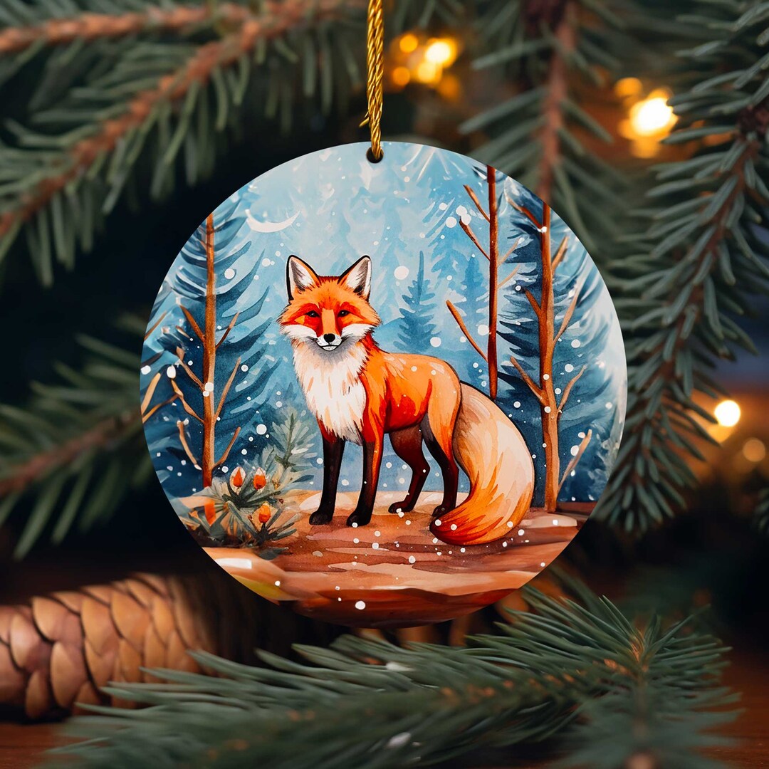 Fox Christmas Tree Ornament, Home Decoration, Nordic Design, Eco ...