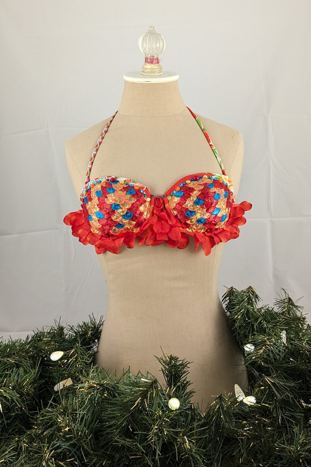 Disco Fire Fairy / Mermaid Scale Top in Small Sm. Great for Cosplay ...