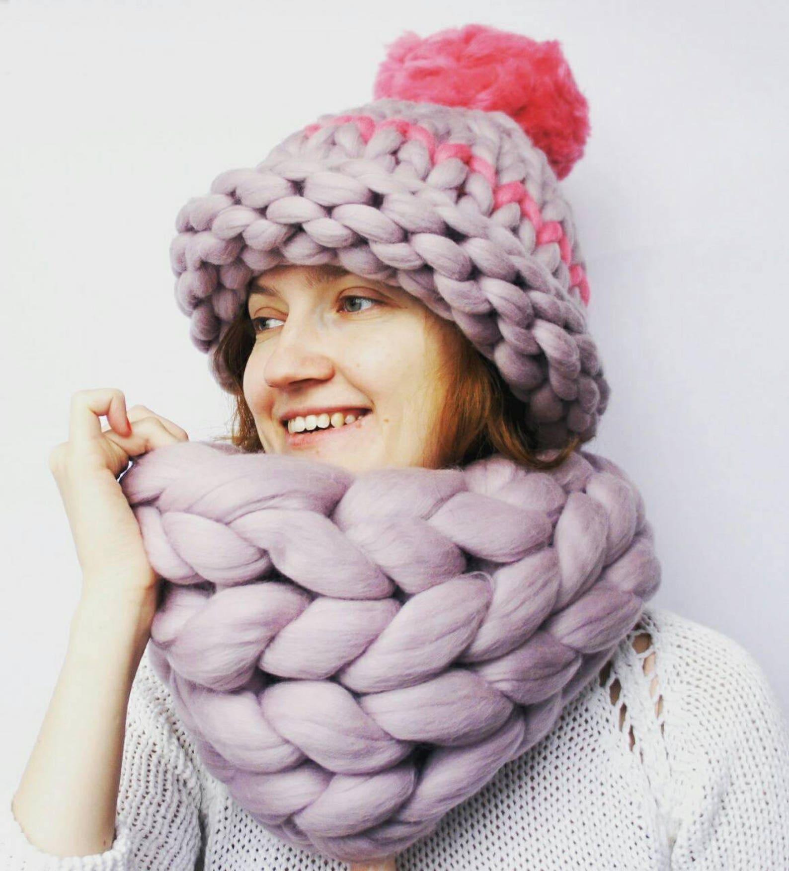 Clothing Gift Merino Wool Hat Knit Wool Hat Superchunky - Etsy Canada