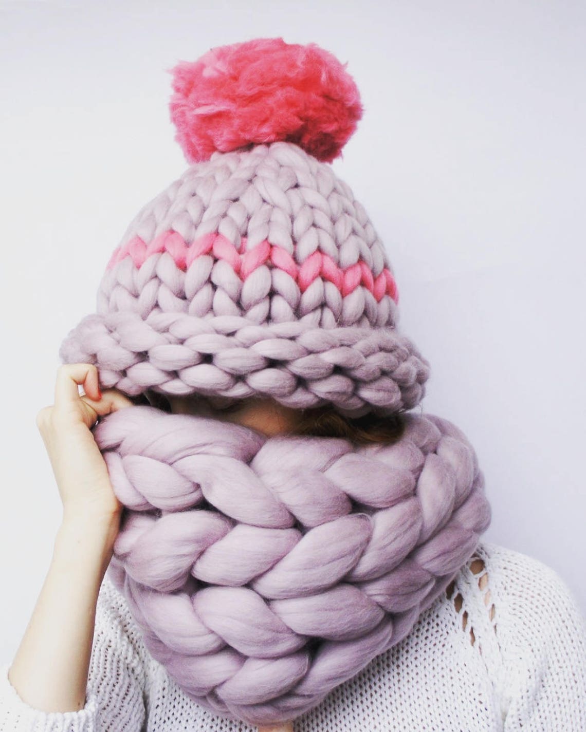 Clothing Gift Merino Wool Hat Knit Wool Hat Superchunky - Etsy Canada