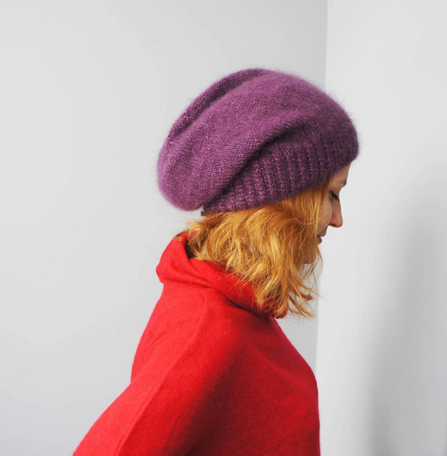 Clothing Gift Winter Knit Hat Knit Wool Hat Fluffy Mohair - Etsy