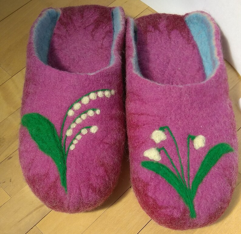 Felted wool slippers handmade slippers home slippers eco | Etsy