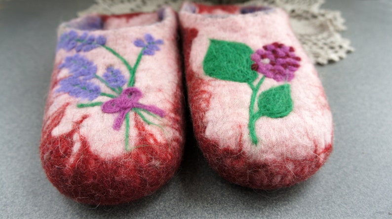 Felted wool slippers felt slippers handmade slippers | Etsy