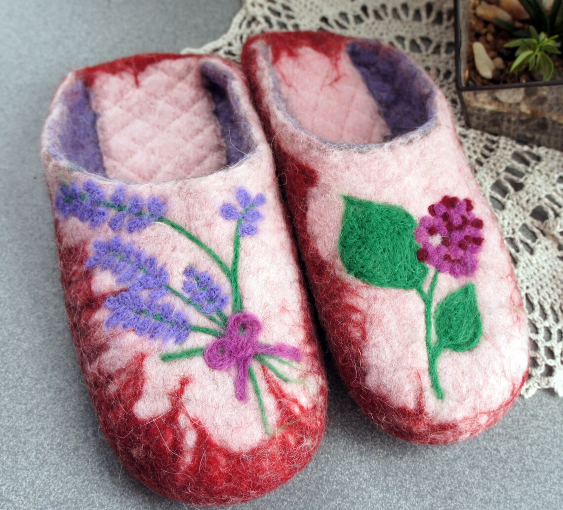 Felted Wool Slippers – Felt Slippers – Handmade Slippers - House ...