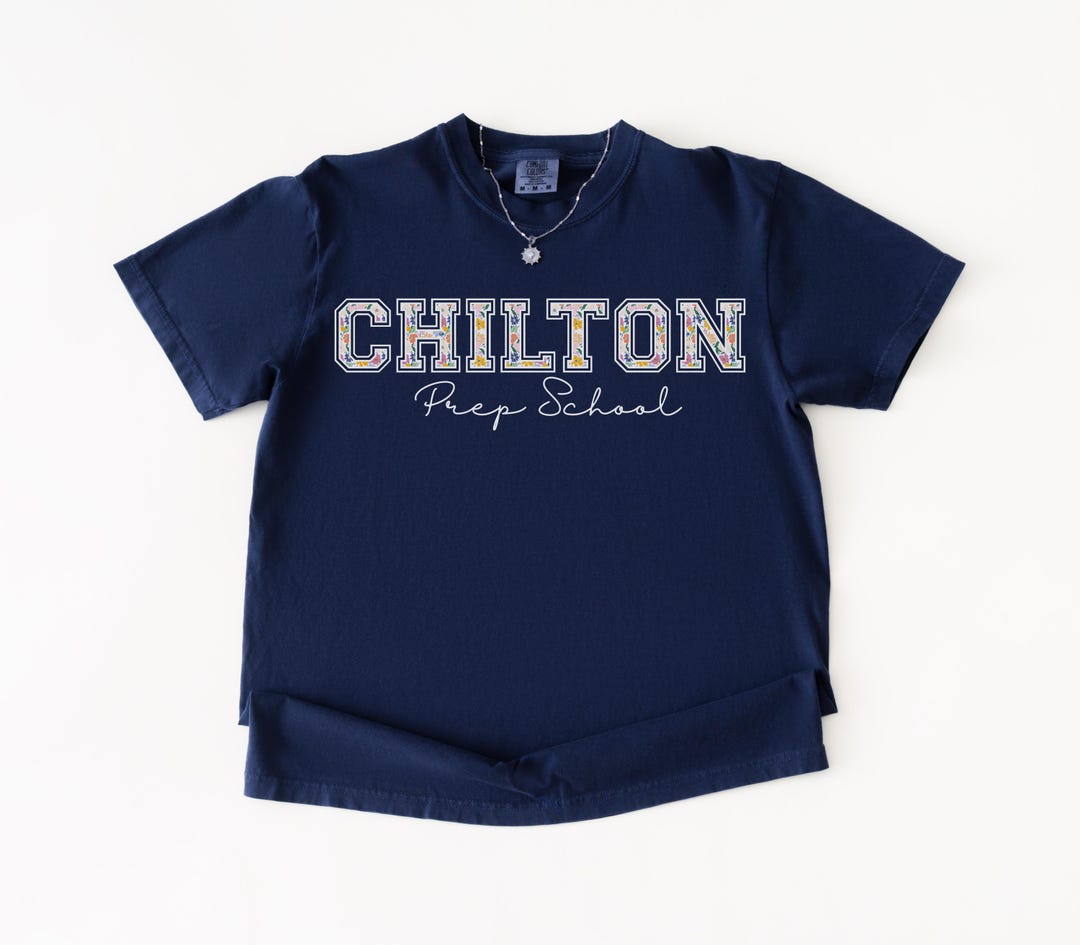 Chilton Prep School - Gilmore Girls Shirt - Floral Varsity Lettering - Etsy