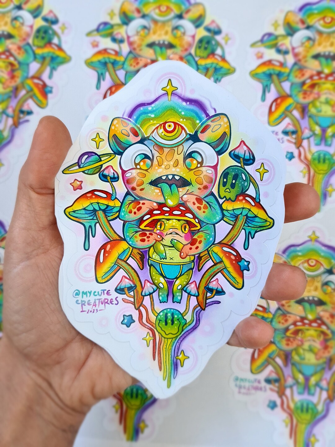 Froggy, Psychedelic Friend 2023 Vinyl Sticker Cute Adorable Magic ...
