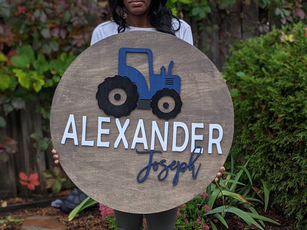 Custom Nursery Signs Tractor and Farm Decor for Kids Room | Etsy