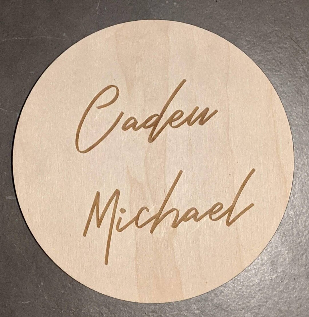 Birth Announcement Sign I'm Here Wood Birth Sign Circle - Etsy