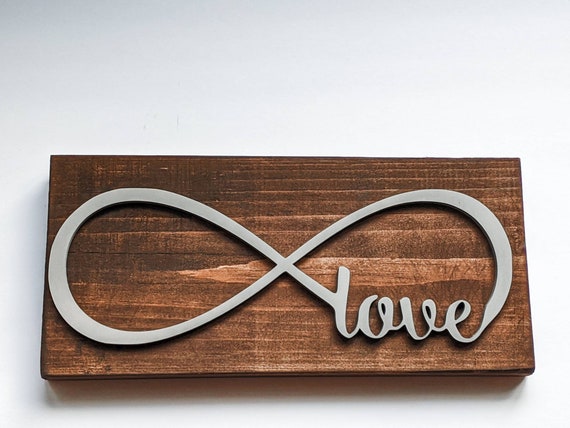 Infinity symbol love wood sign laser cut wood signs | Etsy