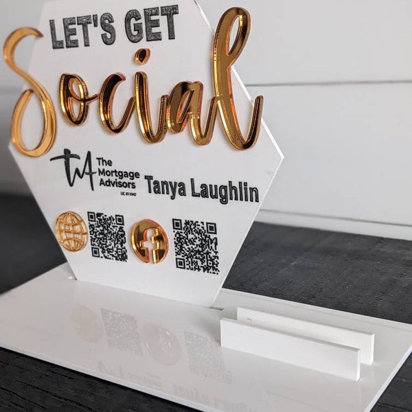 Lets Get Social Sign - Etsy