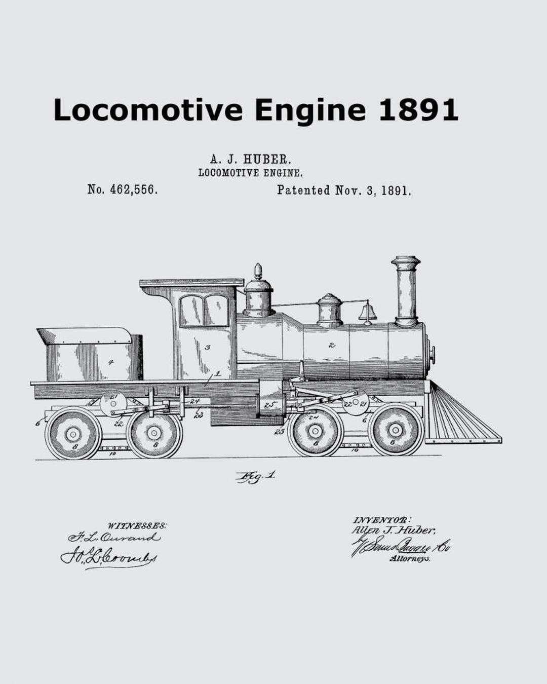 1891 Locomotive Steam Engine,steam Engine Print,steam Train,train ...