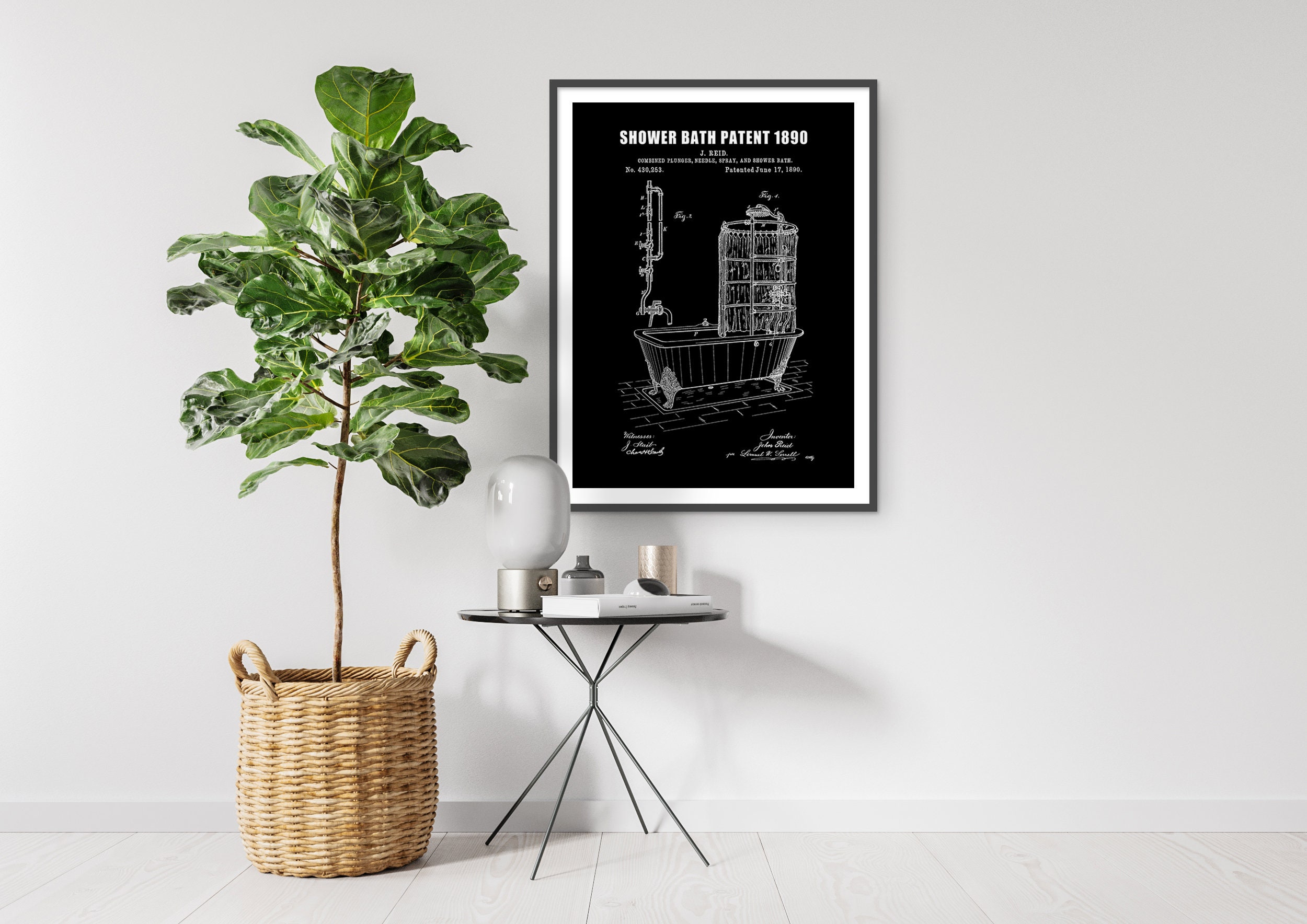 Vintage 1890 Shower Bath Patent,bathroom Printable,bathroom Art Print ...