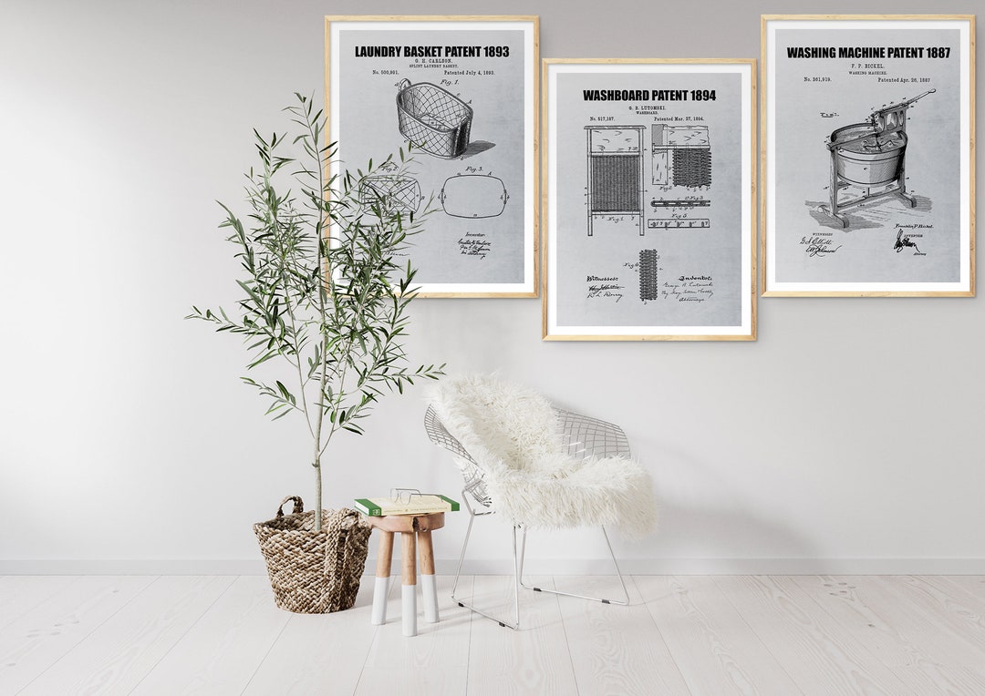 Laundry Room Patent Art Prints, Set of 3 (digital Download) - Etsy