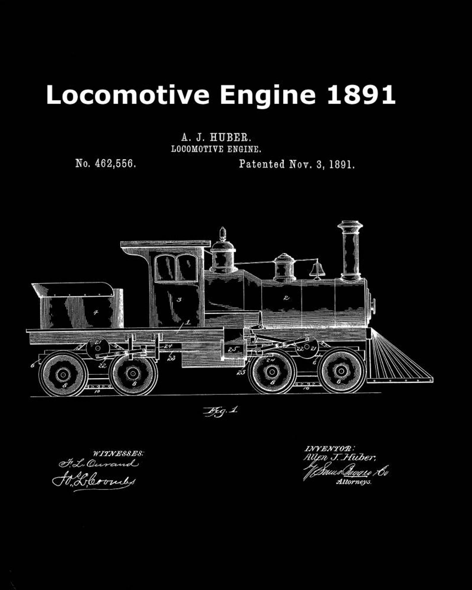 1891 Locomotive Steam Engine,steam Engine Print,steam Train,train ...