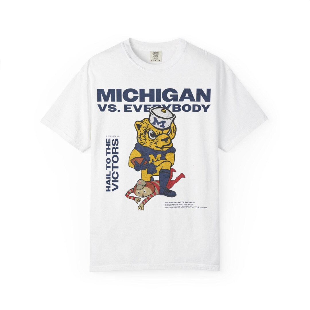 Michigan Vs Everybody Unisex Graphic Tee, College Sports Apparel, Gift ...