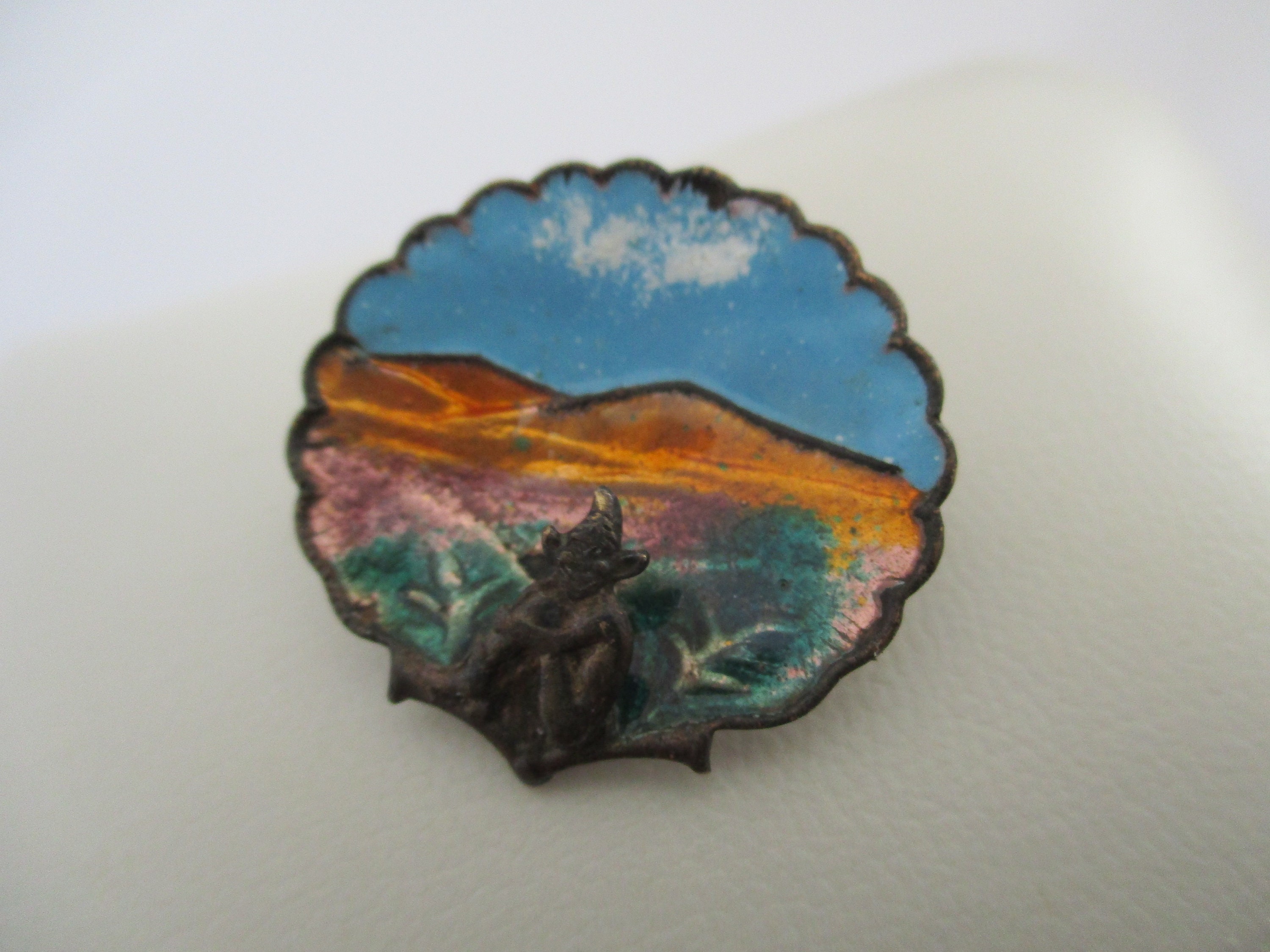 An Art Deco Vintage Enamel Cornish Pixie Brooch Pin | Etsy