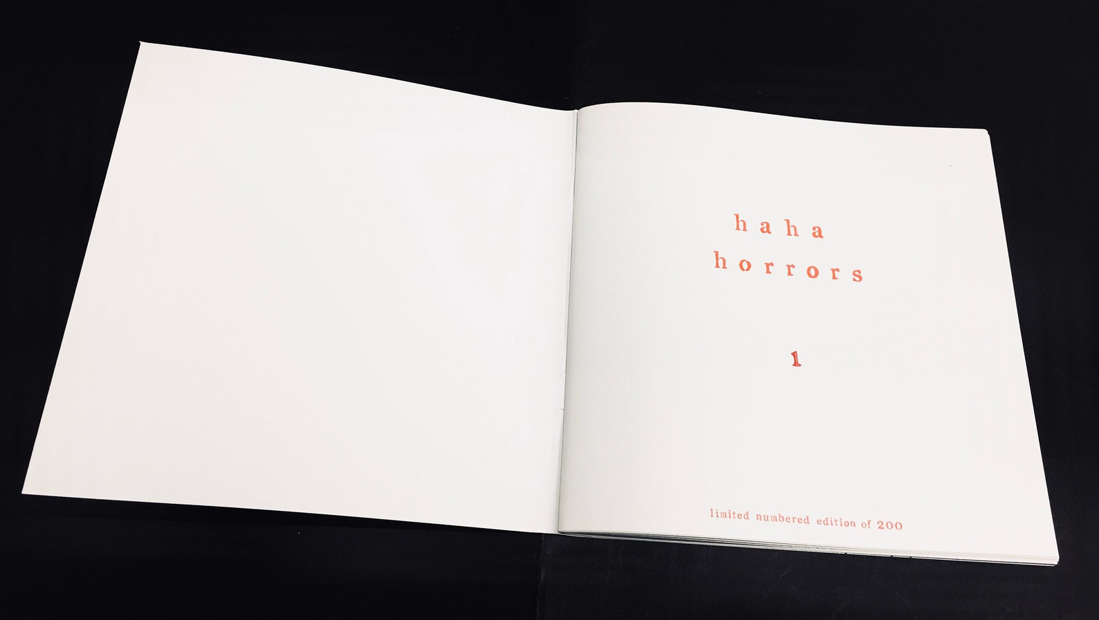 Haha Horrors Book Limited Numbered Edition of 200 Horror / Comedy ...