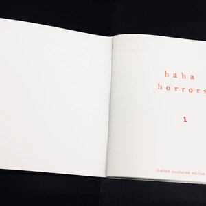 Haha Horrors Book Limited Numbered Edition of 200 Horror / Comedy ...