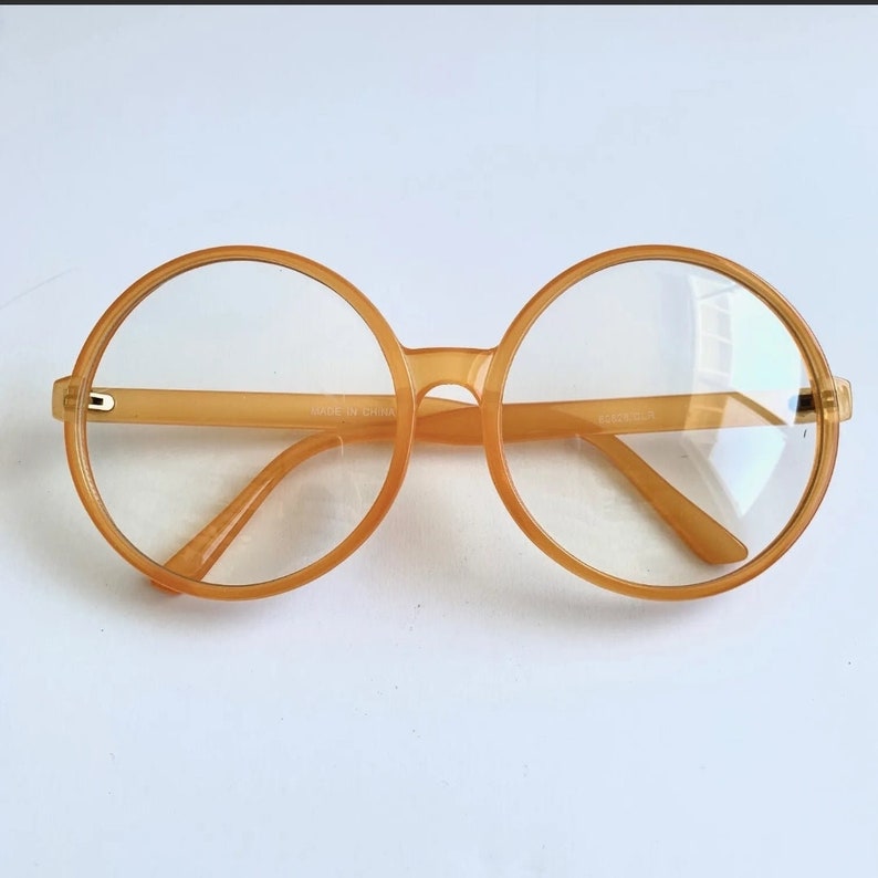 Vintage Round Glasses for Women Classic Retro Designer Style Brandy ...