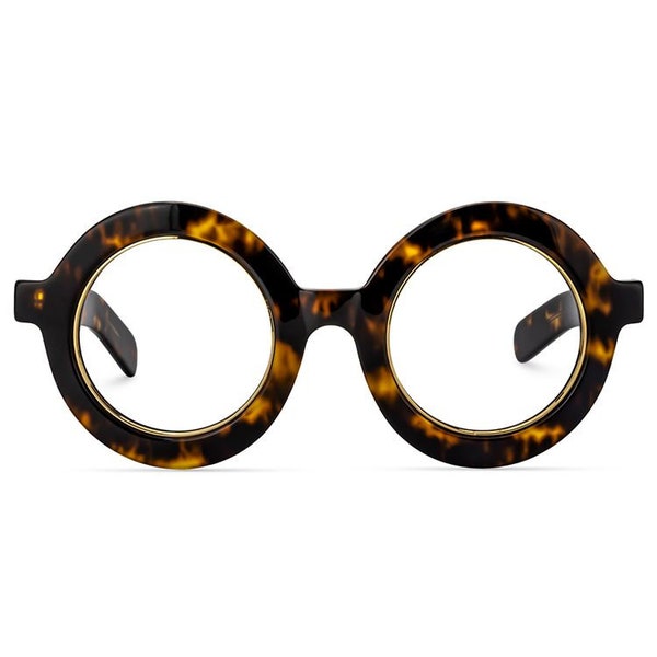 Vintage Round Glasses for Women Classic Retro Designer Style Brandy ...