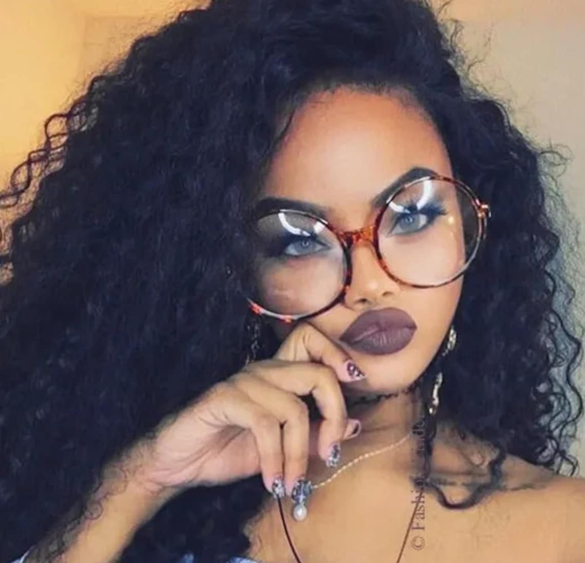 Vintage Round Glasses for Women Classic Retro Designer Style Brandy ...