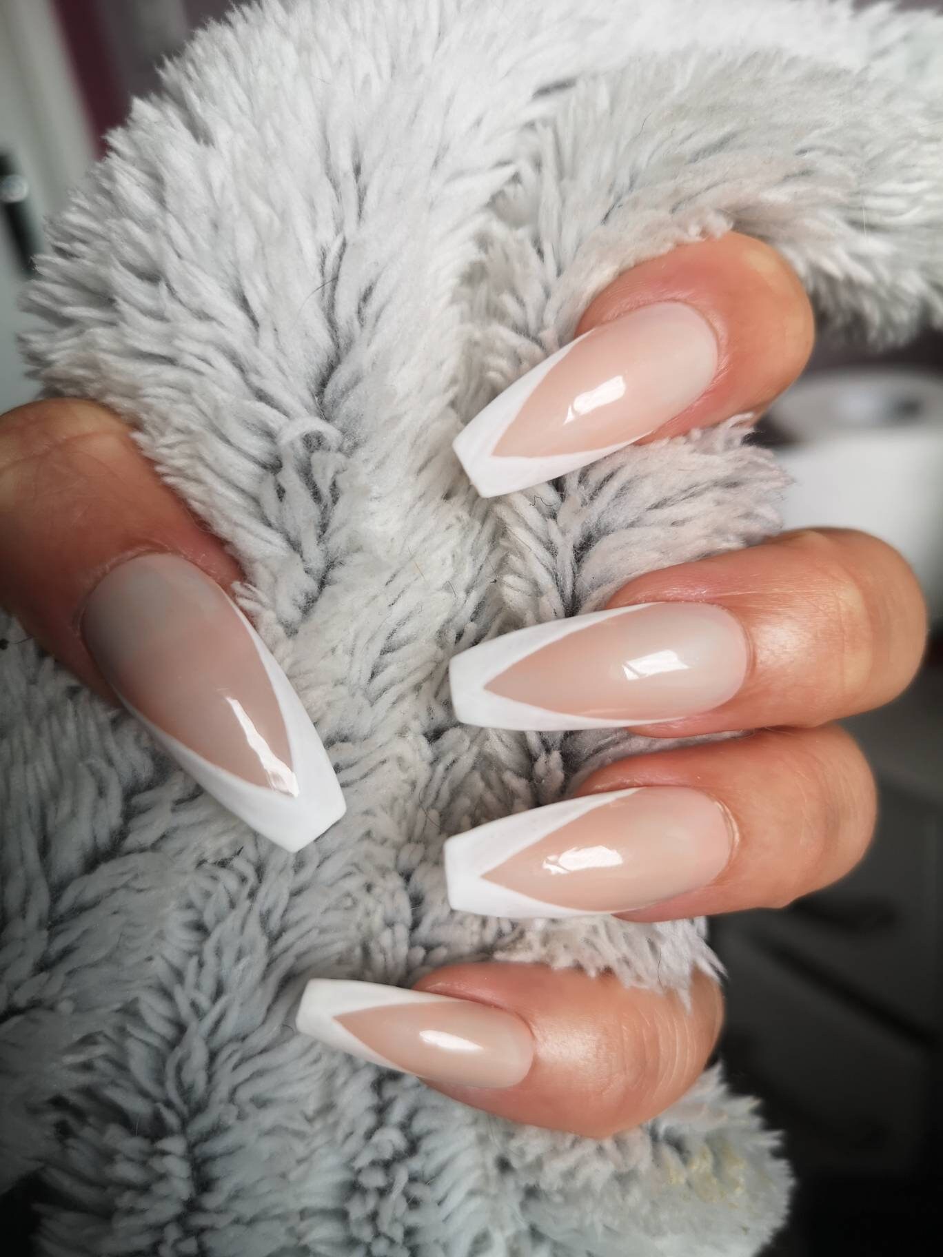 Chevron Acrylic Nails